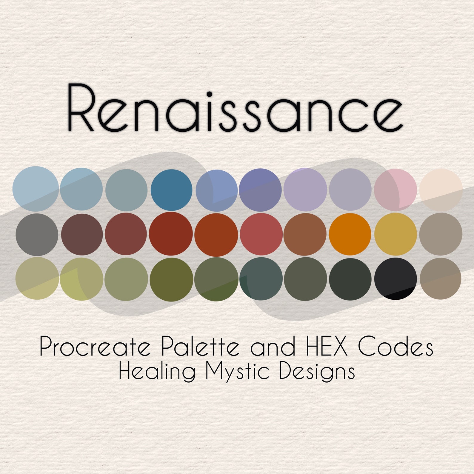 Renaissance Procreate Palette Procreate Color Palette - Etsy
