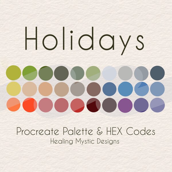 Earth Tones Color Palette, 30 Handpicked Swatches for Procreate, Colors ...