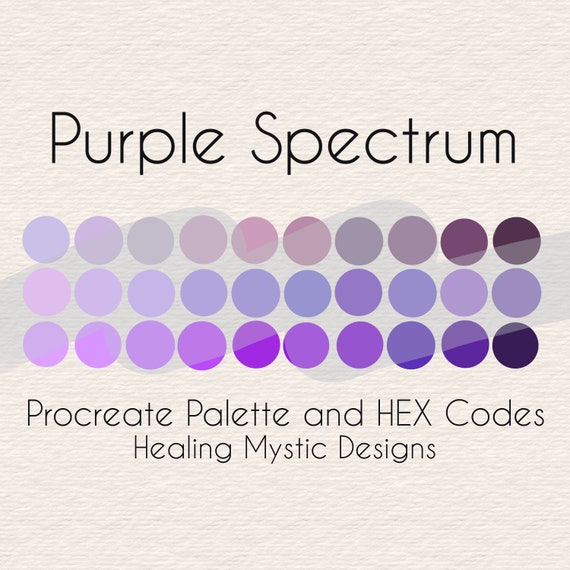 Purple Spectrum Procreate Palette Purple Procreate Palette - Etsy