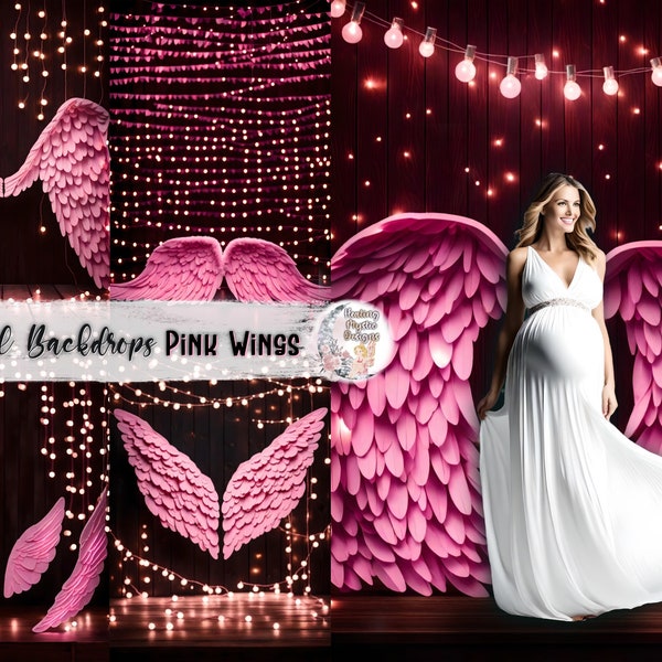 Pink Angel Wings Backdrop - Etsy