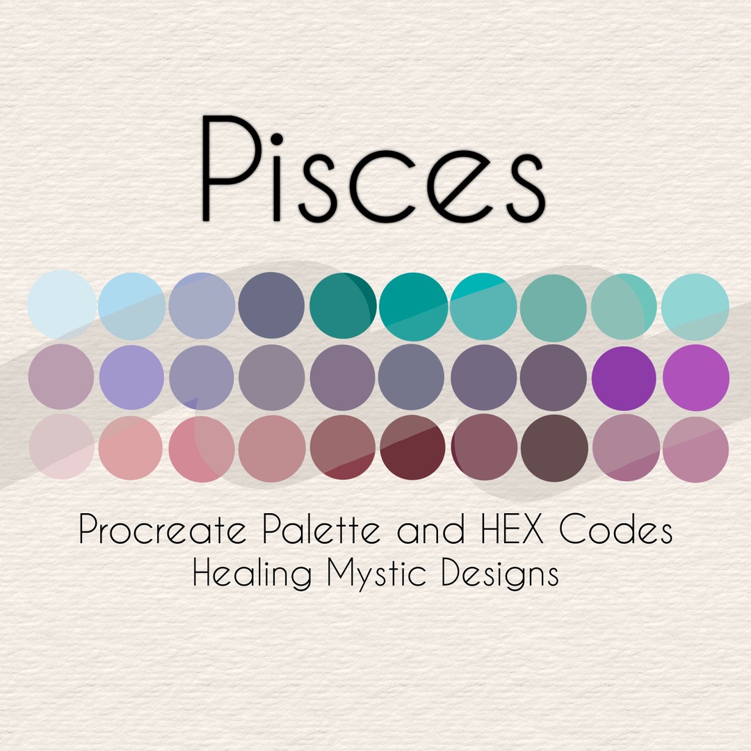 Procreate Palette, Zodiac Colors, Digital Pisces, Procreate Color ...
