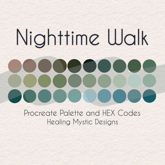 Nighttime Walk Procreate Palette Procreate Swatch File - Etsy