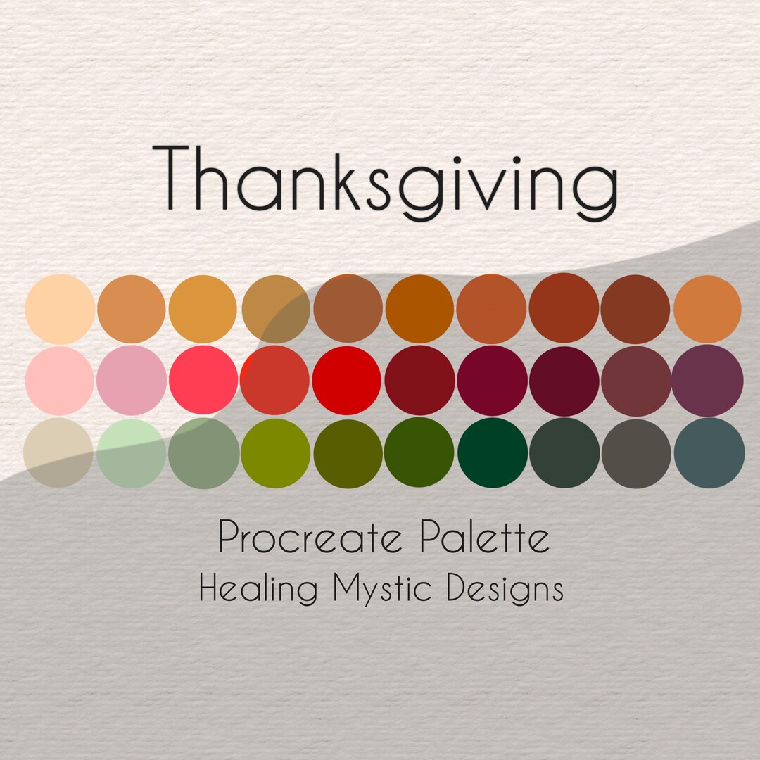 Procreate Palette Thanksgiving Procreate Procreate Color Palette Procreate Swatch File