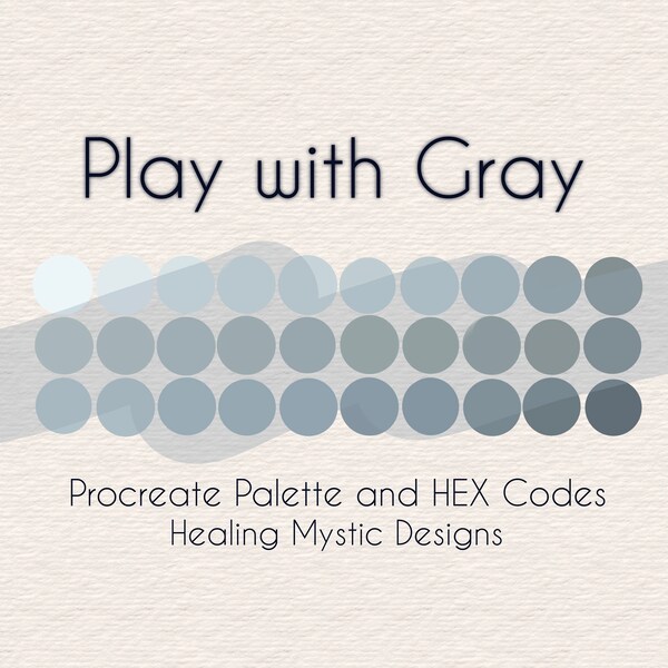 Gray Procreate Palette - Etsy