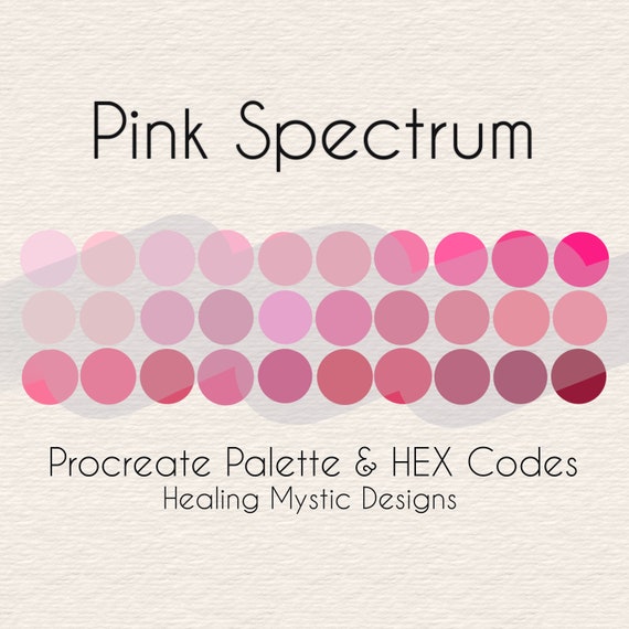 Pink Procreate Swatch Pink Swatch Palette Procreate Tools | Etsy