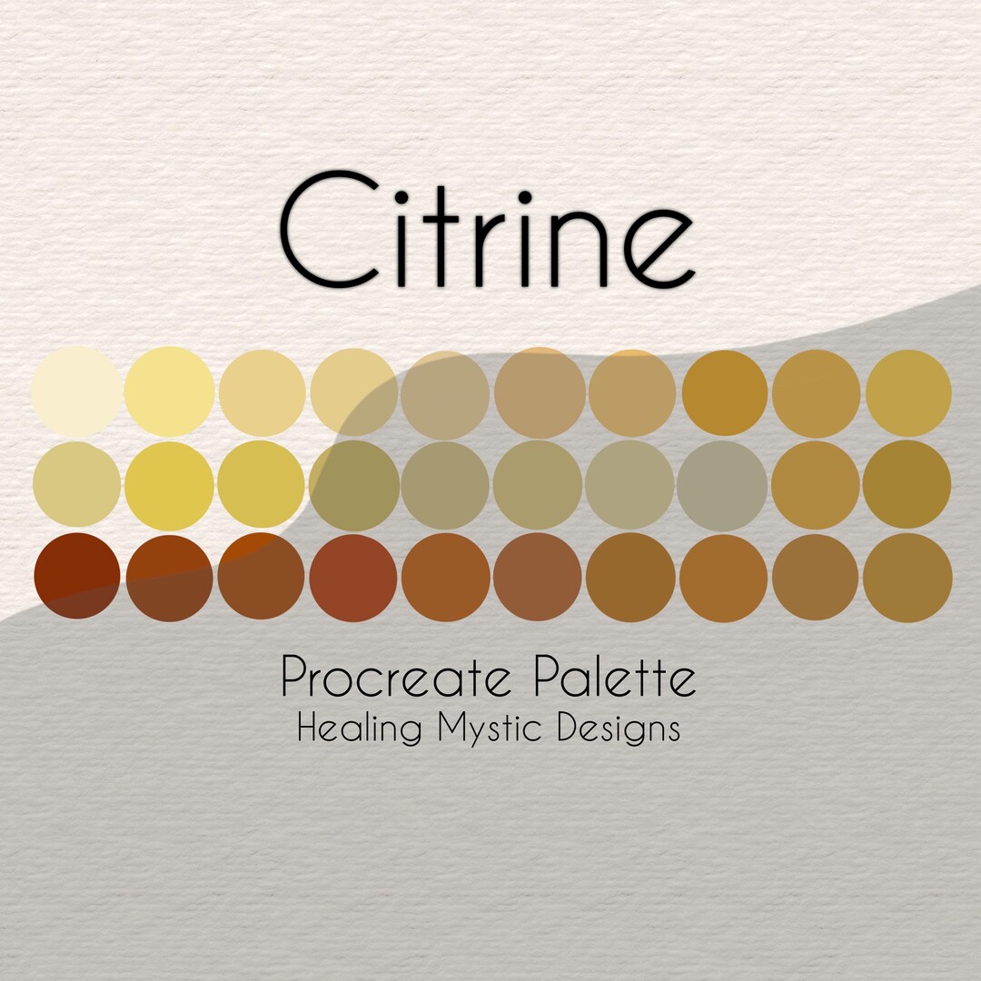 Citrine Procreate Palette, Procreate Color Palette, Procreate Palette ...
