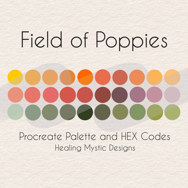 Floral Color Palette With Hex Codes - Etsy