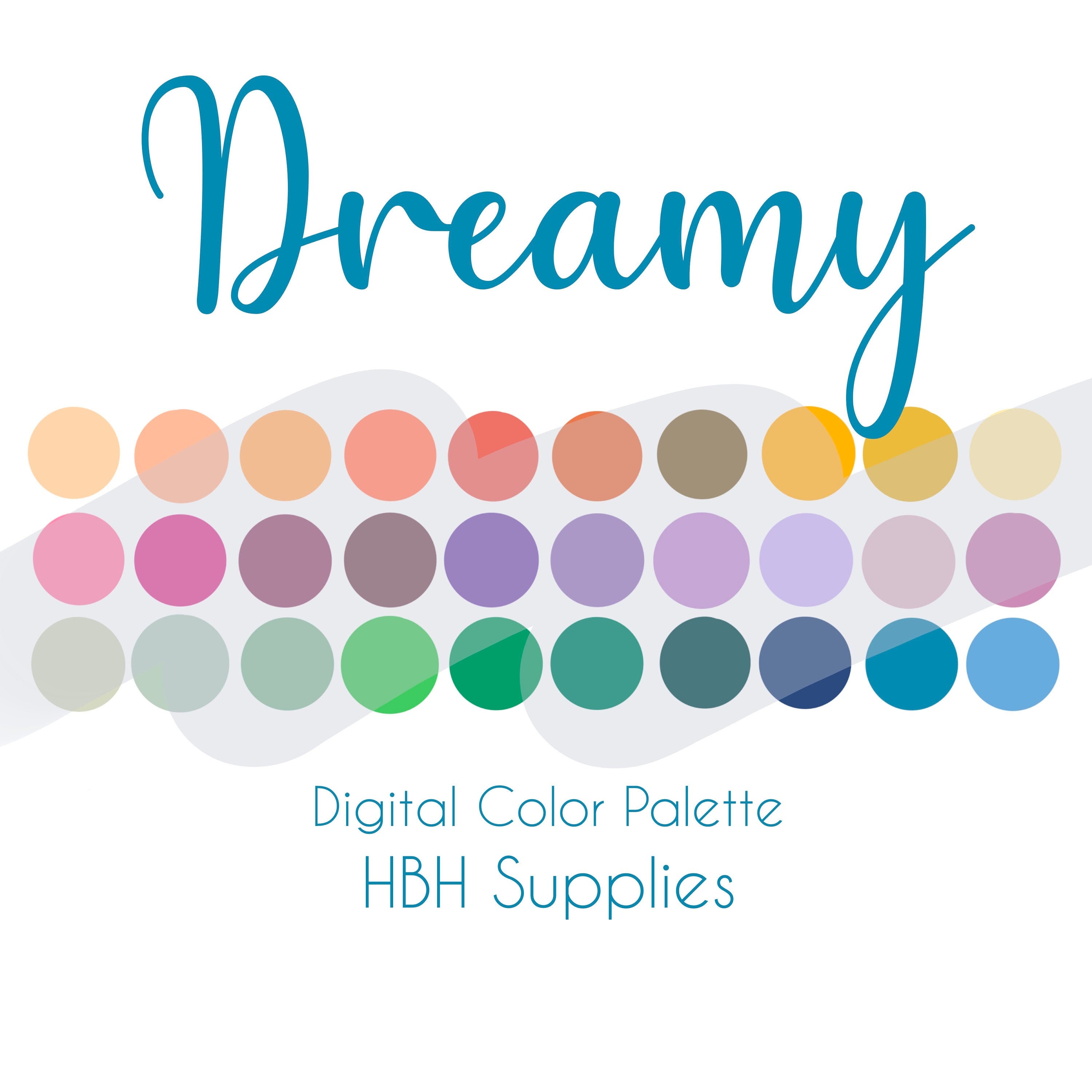 Art & Collectibles Gemstone Palette Opal Palette Digital Color Palette ...