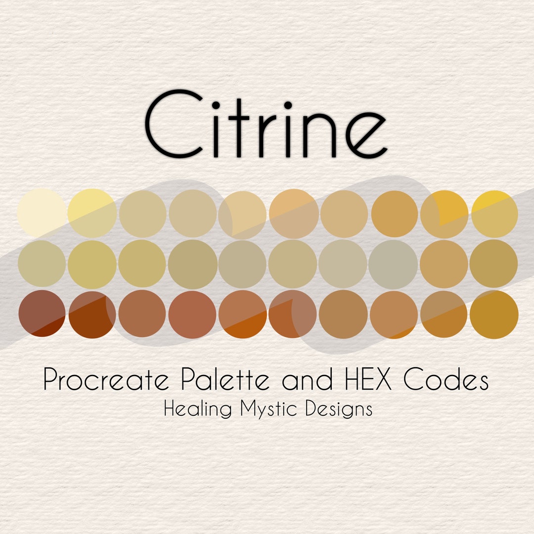 Citrine Procreate Palette, Procreate Color Palette, Procreate Palette ...