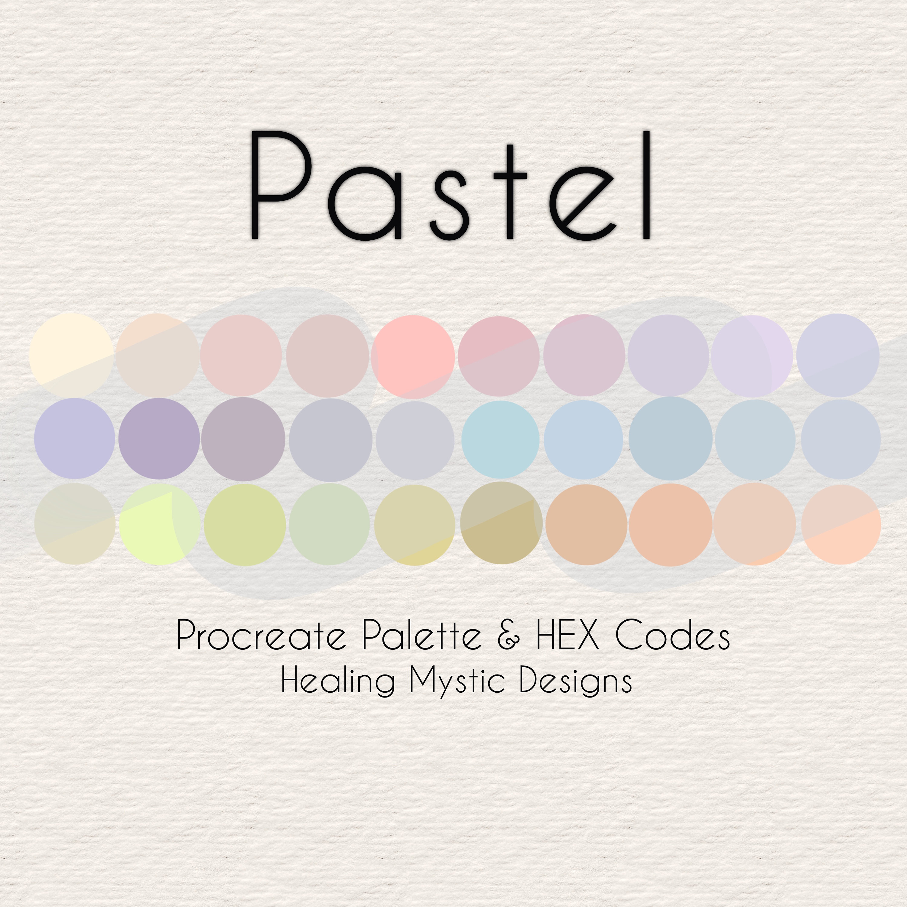 Pastel Procreate Swatch HEX Codes Procreate Palette Ipad - Etsy