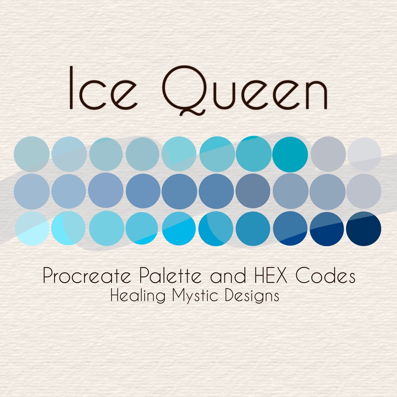 Ice Queen Procreate Palette Procreate Color Palette - Etsy
