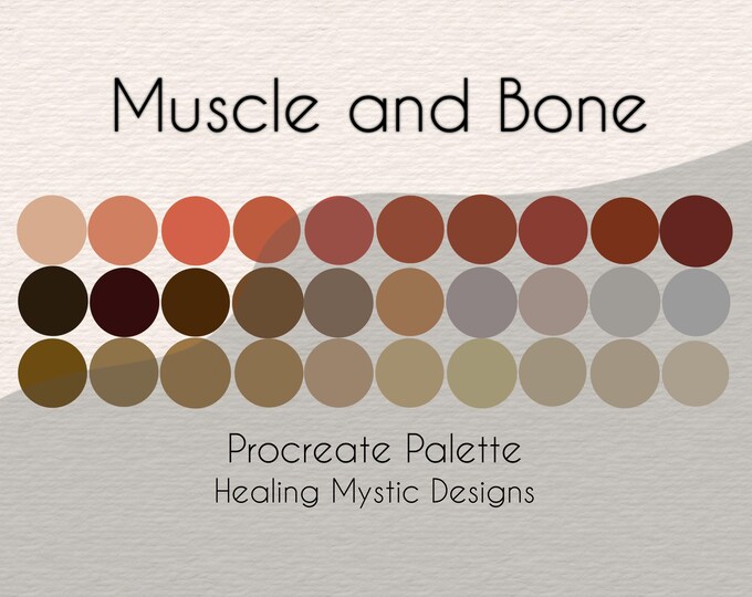 Muscle and Bone Procreate Palette, Procreate Color Palette, Procreate ...