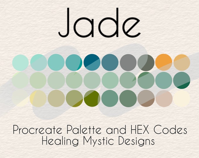 Jade Procreate Palette Procreate Tools Procreate Color Palette Green Procreate Swatch File