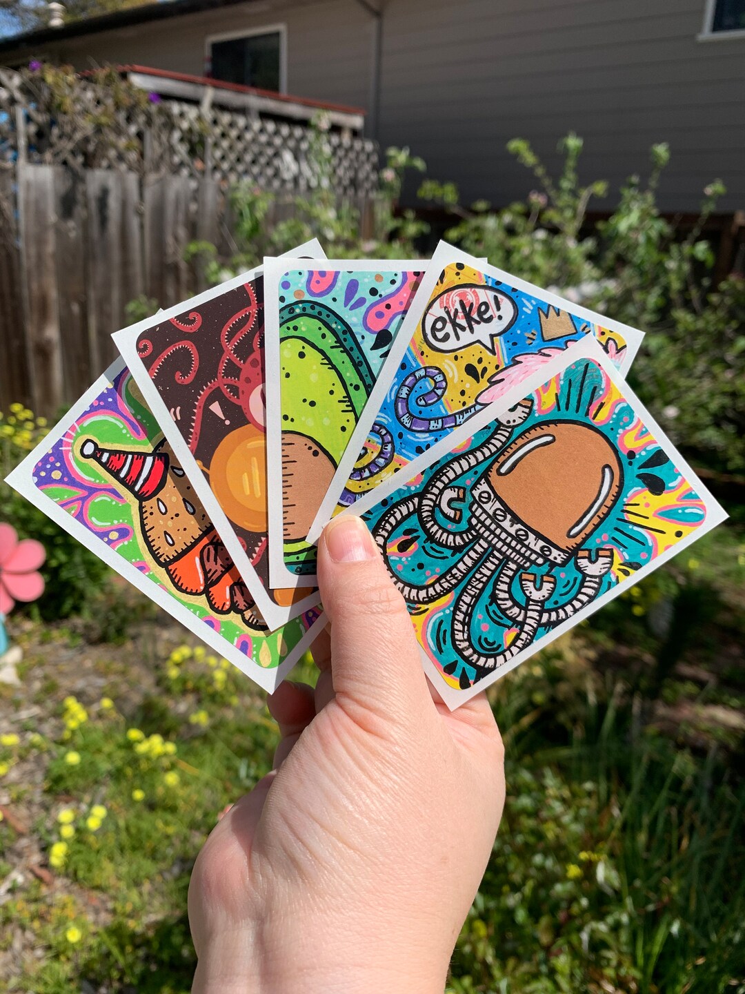 Street Art Mini Postal Sticker Pack (5 Rectangular Stickers) - Etsy