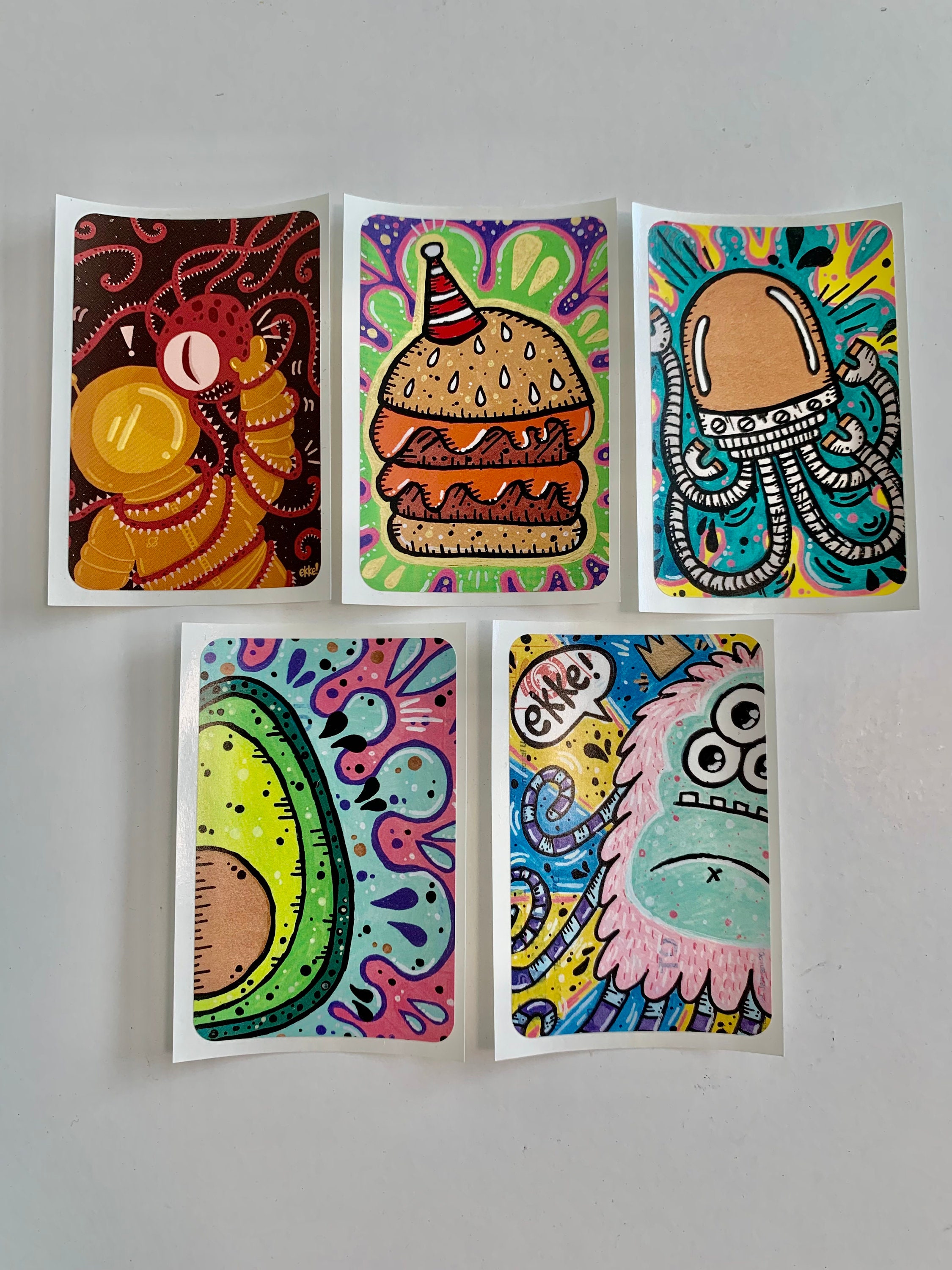 Street Art Mini Postal Sticker Pack (5 Rectangular Stickers) - Etsy