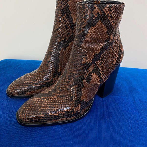 Snake Skin Boots - Etsy
