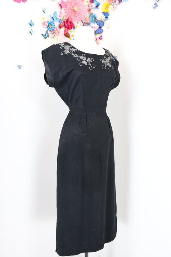 30s 40s Black Evening Dress Vintage 1930s 1940s Forma… - Gem