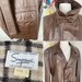 70s SIMPSONS Brown Leather Jacket Vintage 1970s Men's Leather Trench ...