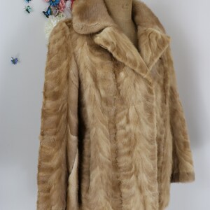 Vintage Golden Light Brown Mink Fur Coat Mid Length 50s 60s - Etsy