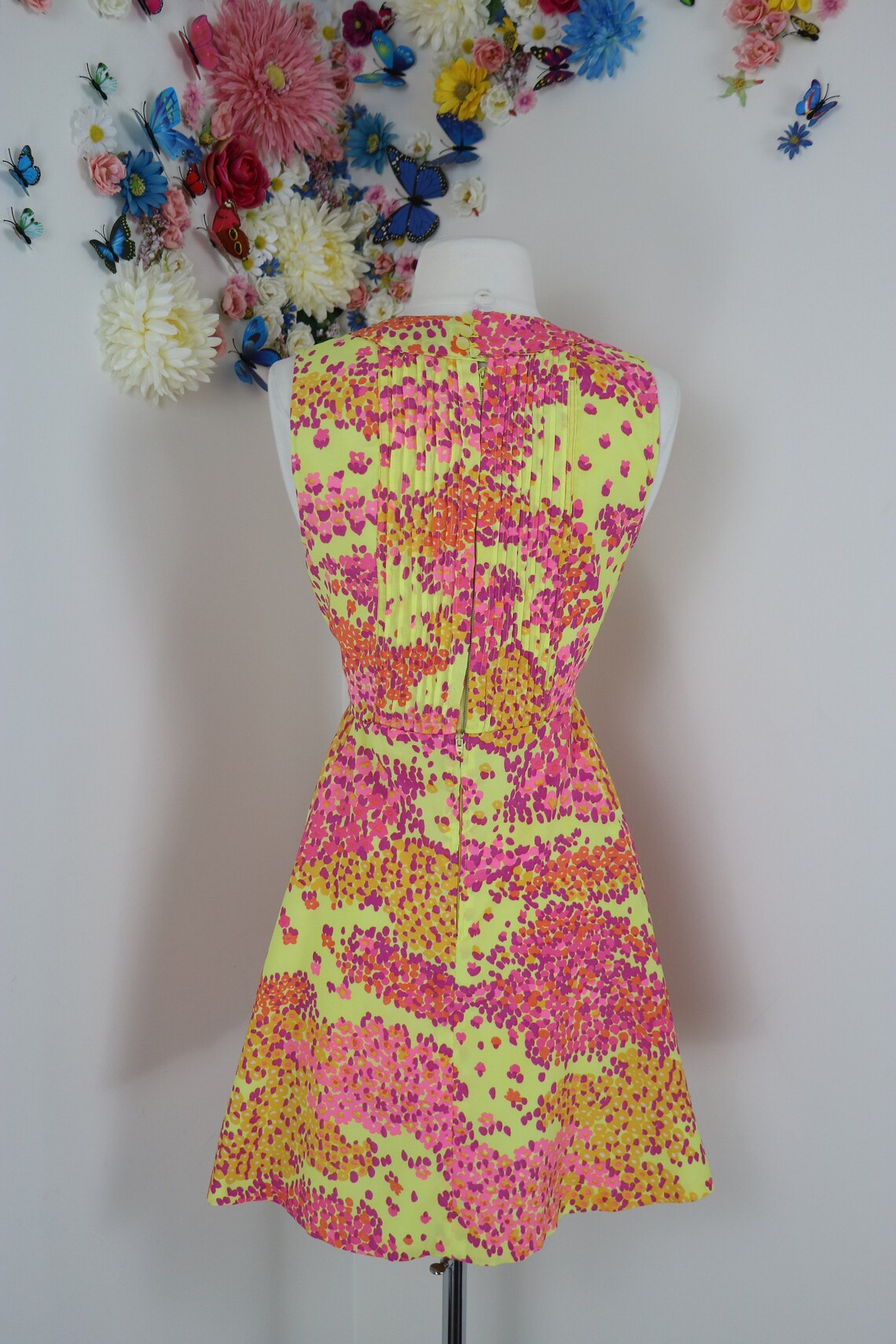 Vintage 1960s Mini Floral Go-Go Dress Psychedelic Scooter | Etsy