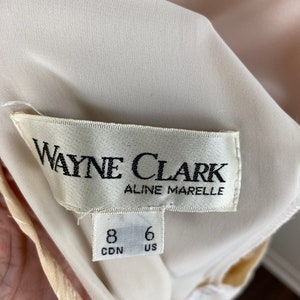 Vintage Evening Dress WAYNE CLARK Formal Dress 80s Silk Cocktail Party ...
