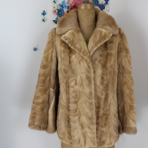 Vintage Golden Light Brown Mink Fur Coat Mid Length 50s 60s - Etsy