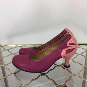 FLUEVOG Pink Pumps Size 7 Two Tone Pin-up Rockabilly Classic 1940s 50s ...