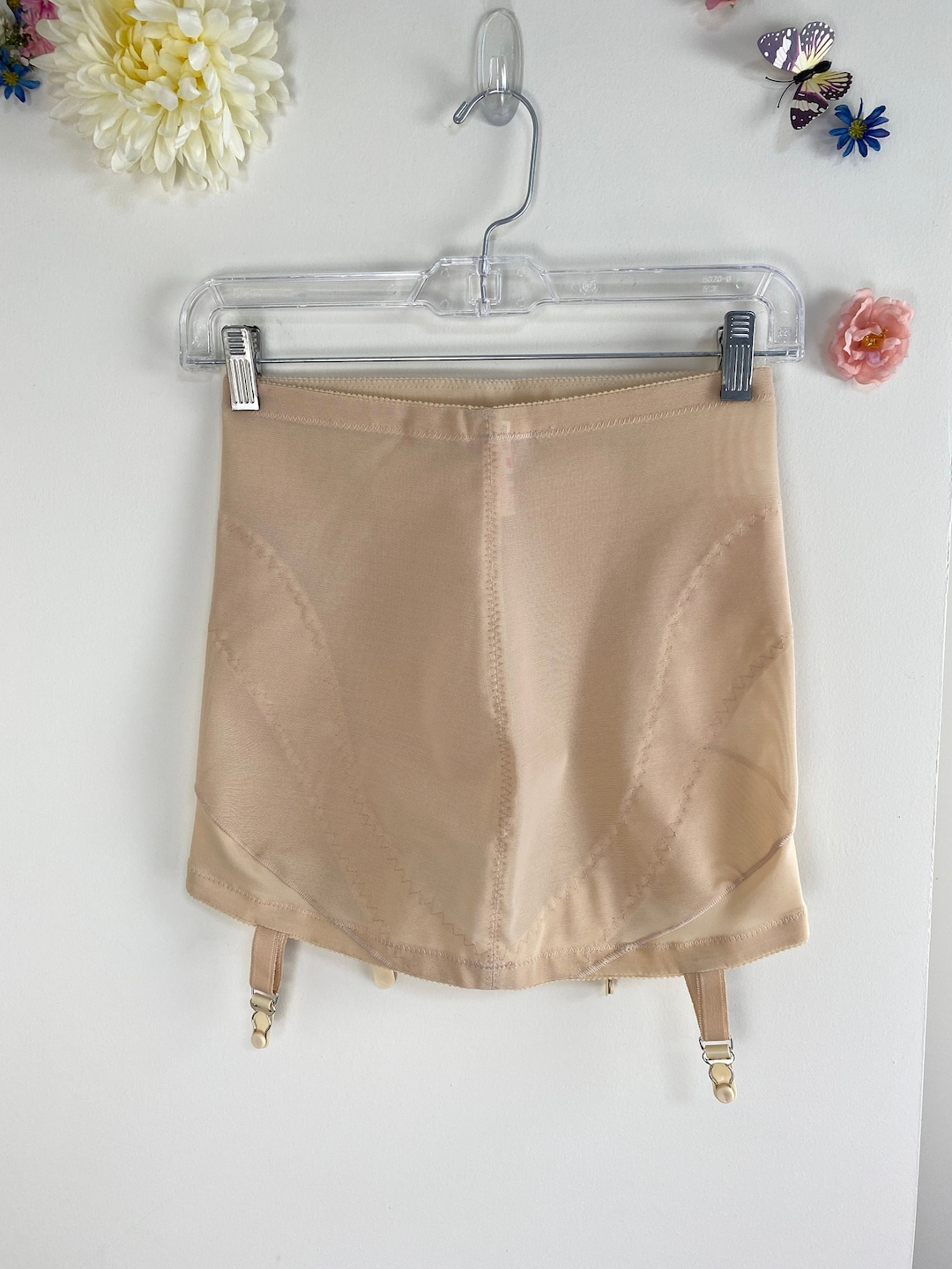 70s Body Shaper Beige Girdle Lingerie by GRENIER - Vintage 1970s Pin-up ...