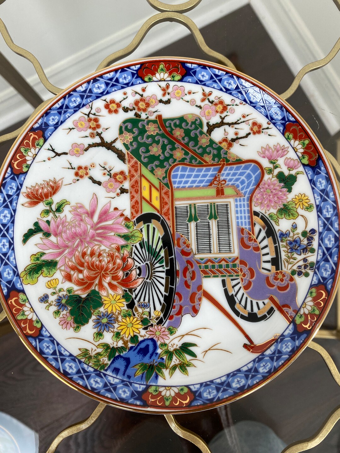 Decorative Japanese Plate Vintage Hand Painted Decorative Wall Plate ...