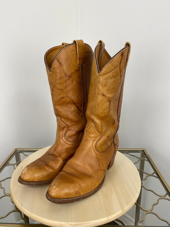 Vintage Boots 80s COLT45 Cowboy Boots 1980s Honey Bro… - Gem