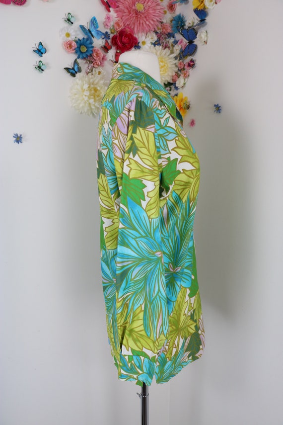 Vintage 70s LADY BAYARD Floral Shirt - 1970s Colourfu… - Gem