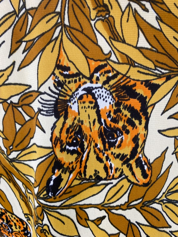 70s Tiger Jaguar Novelty Print Shirt - Vintage 1970s … - Gem