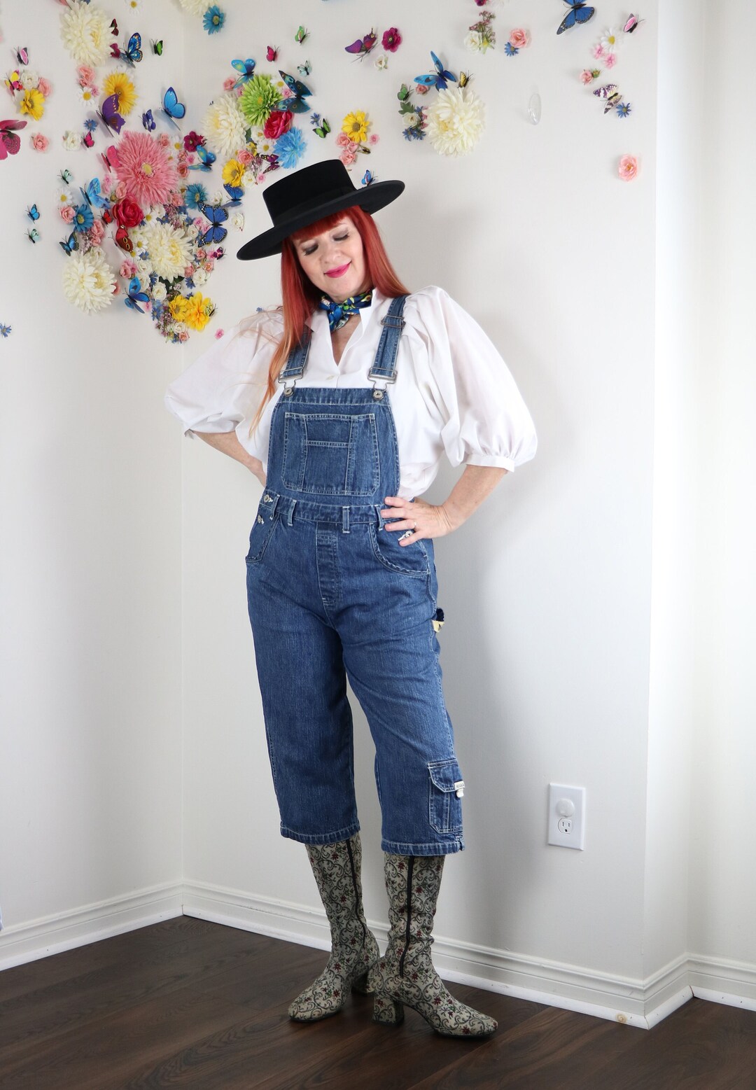 Vintage Cropped Denim Overalls NEVADA 1990s Jean Overalls Farm Country ...