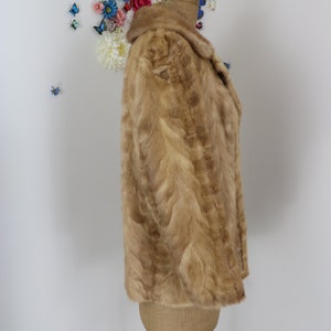 Vintage Golden Light Brown Mink Fur Coat Mid Length 50s 60s - Etsy
