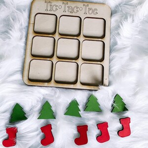 Christmas Tic Tac Toe Game - Etsy