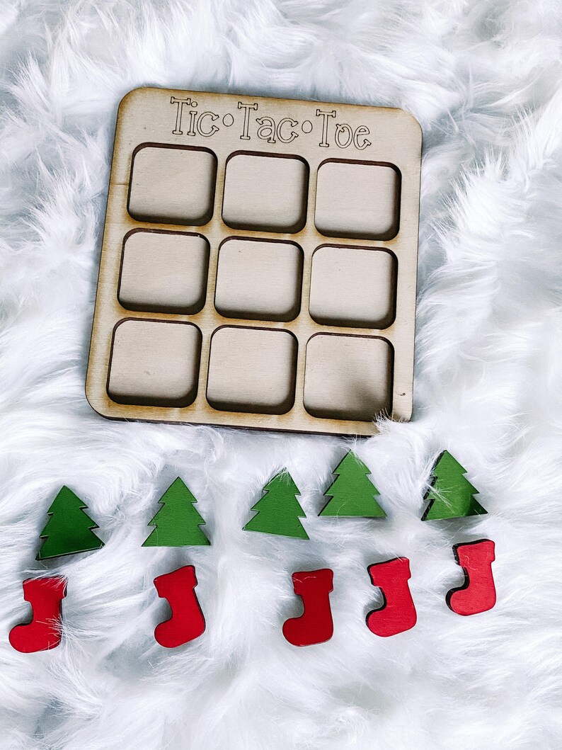 Christmas Tic Tac Toe Game - Etsy