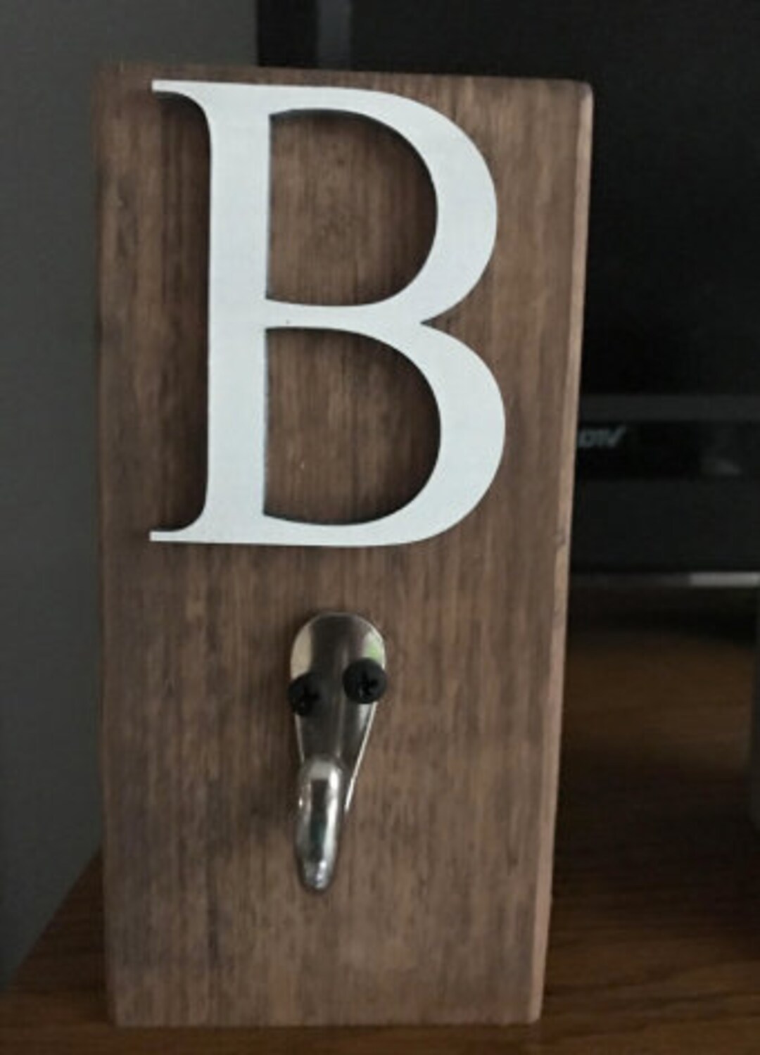 Wood Block Stocking Holders With 3D Letter, Stocking Holder ...
