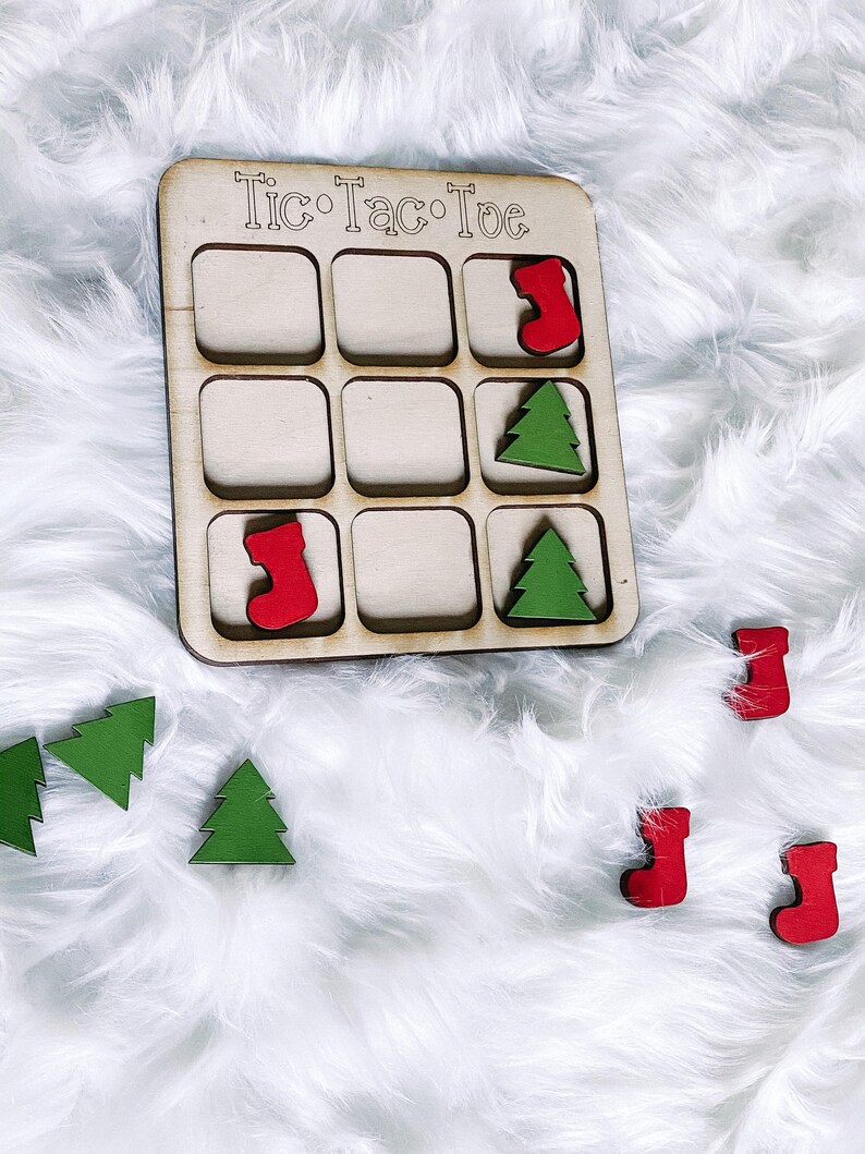 Christmas Tic Tac Toe Game - Etsy