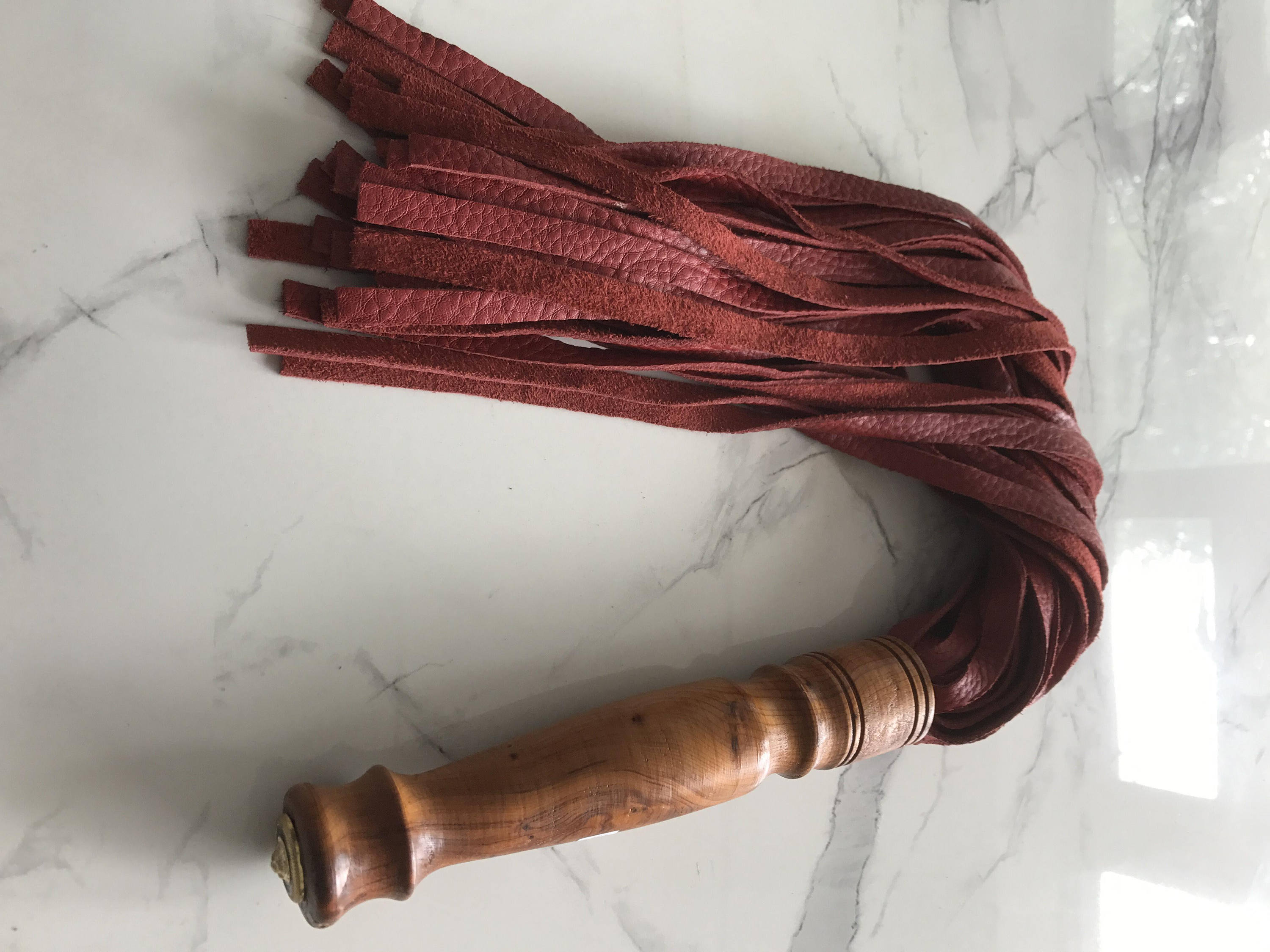 Soft Red Leather Flogger Etsy