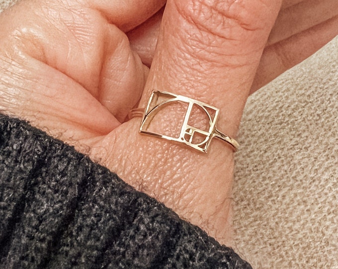 Golden Ratio Ring - Gift or Thin Wedding Band for Math Lovers, Geeks or ...