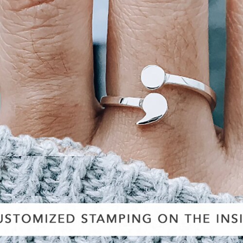 Long Distance Relationship Rings Personalized Friendship Ring | Etsy