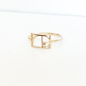 Gold Fibonacci Ratio Ring, Handmade Math Jewelry - Etsy
