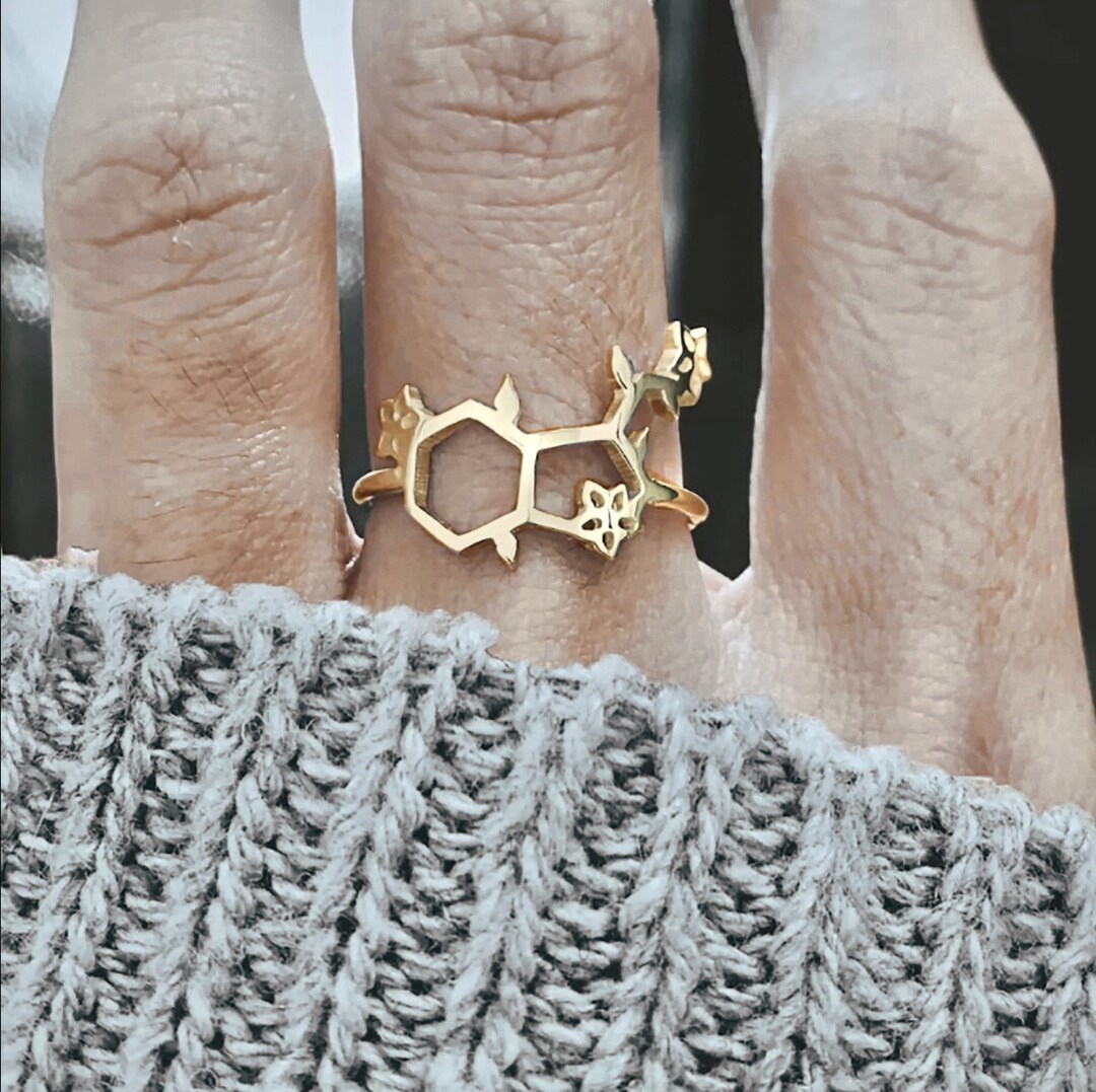 Serotonin Ring Gold Molecule Ring Science Ring Chemistry Ring - Etsy