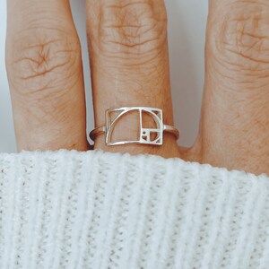 Gold Fibonacci Ratio Ring, Handmade Math Jewelry - Etsy