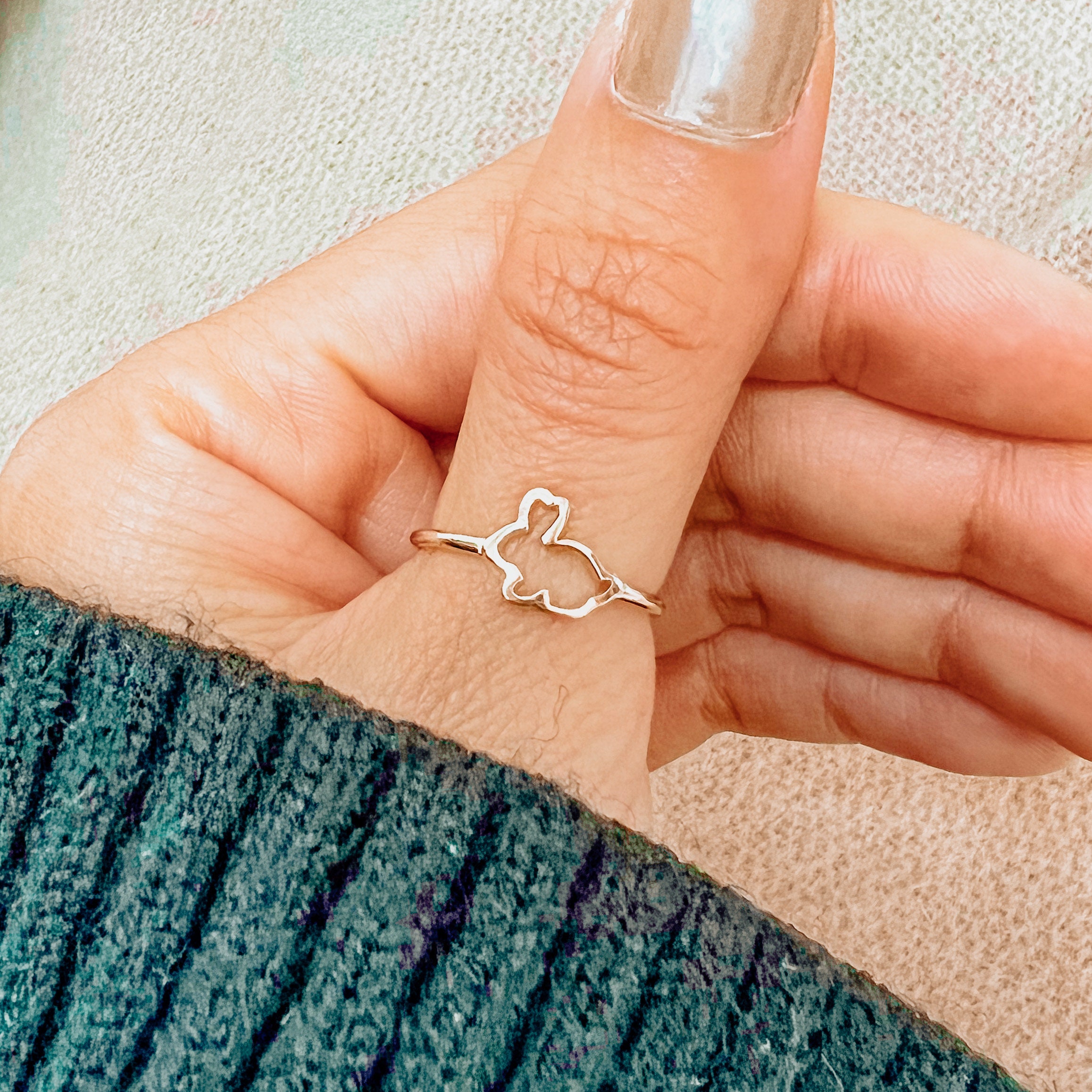 Gold Rabbit Ring Simplistic Bunny Ring Silver Bunny Jewelry - Etsy