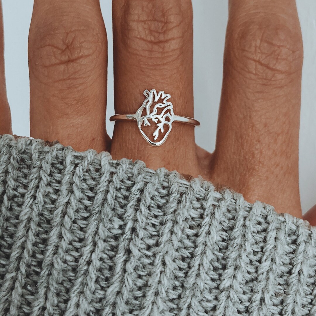 Anatomical Heart Ring: Handmade Medical Anatomy Jewelry - Etsy