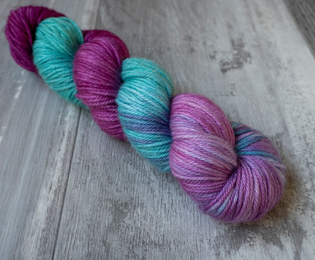 Aqua Iris Silky Sock/dk 8ply Yarns 100g - Etsy