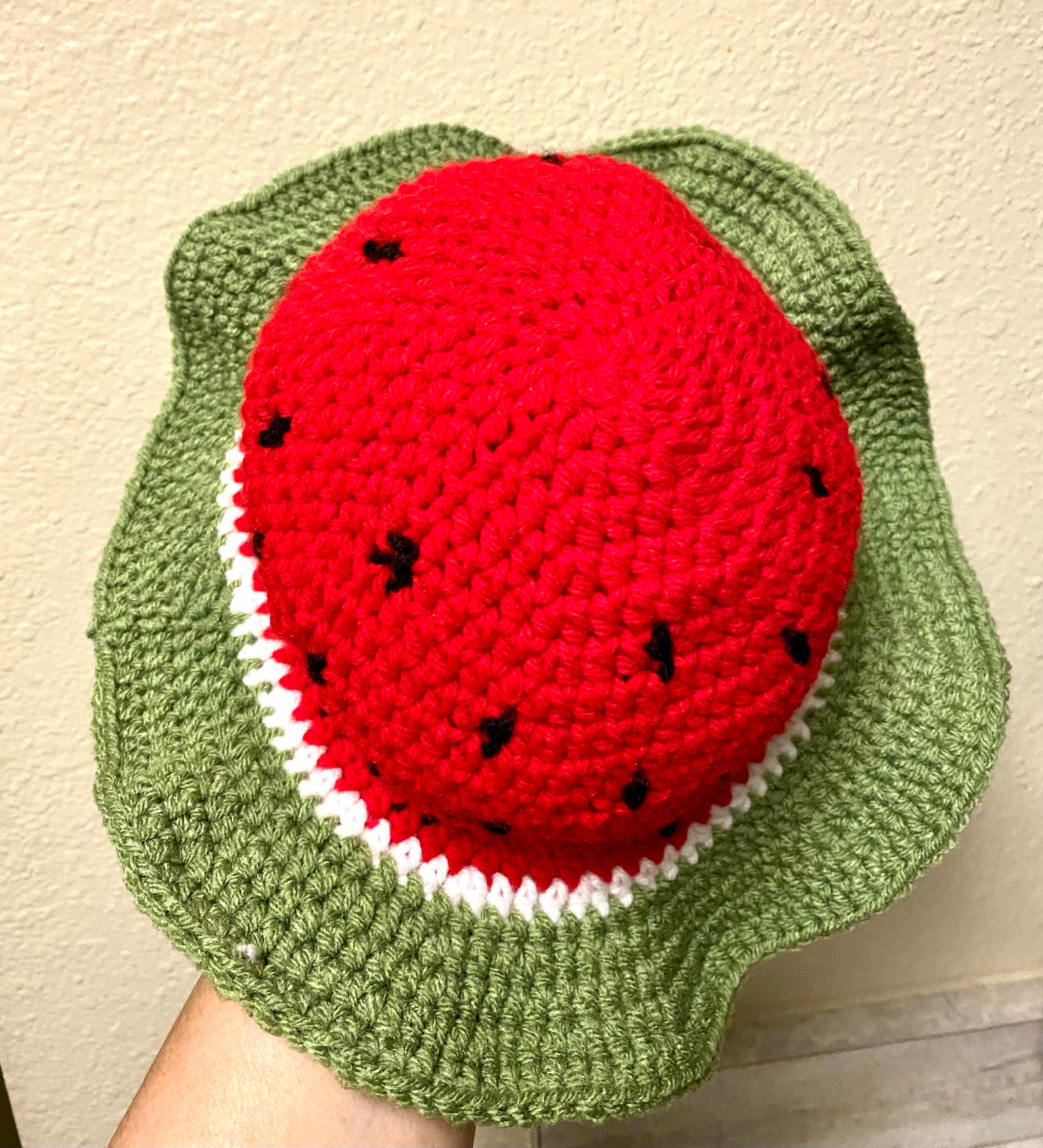 Crochet Watermelon and Kiwi Bucket Hats - Etsy