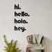 Hello Wall Decor, Hello Sign, Front Door Decor, Welcome Sign, Hallway ...