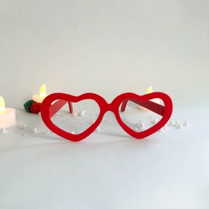 Heart Shaped Photo Props Eye Glasses Set of 4 - Funny Party Decor ...